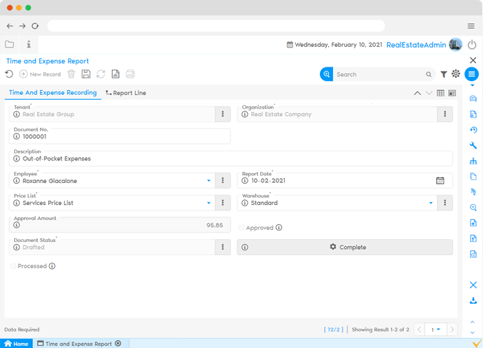 Solution de gestion des temps et des dépenses | VIENNA Advantage ERP